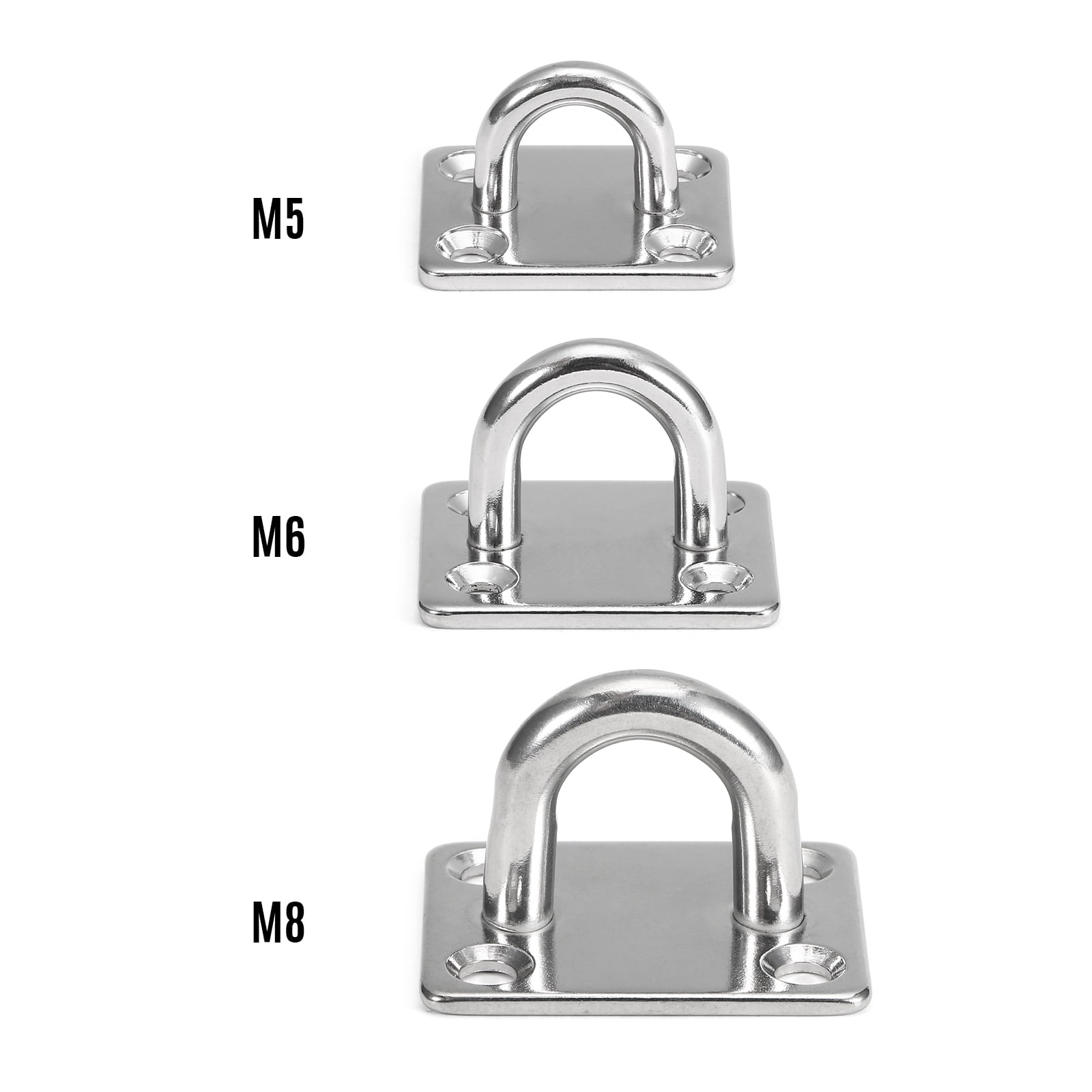 Exercise 4pcs Pad Eye Plates Marine Hardware Multifunctional Wall Mount ...