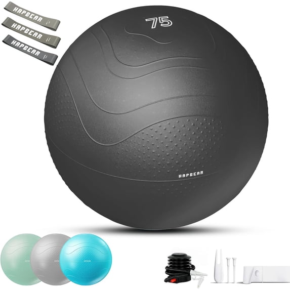 Exercise Ball (22''/26''/30'') - Anti-Burst Slip-Resistant Yoga/Pilates ...