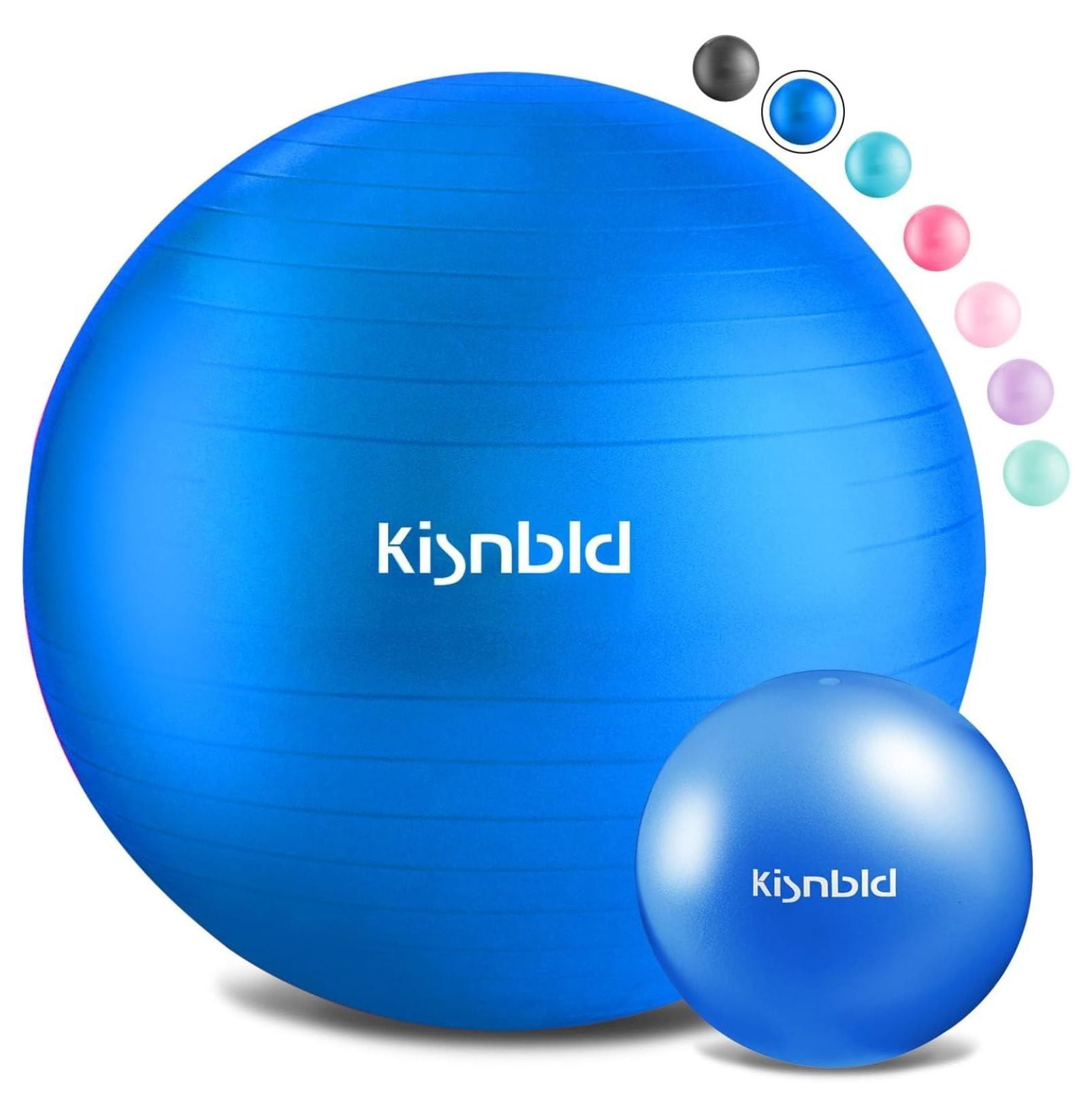 Exercise Ball, Extra Thick Yoga Ball for Workout Pregnancy Stability, 4 ...