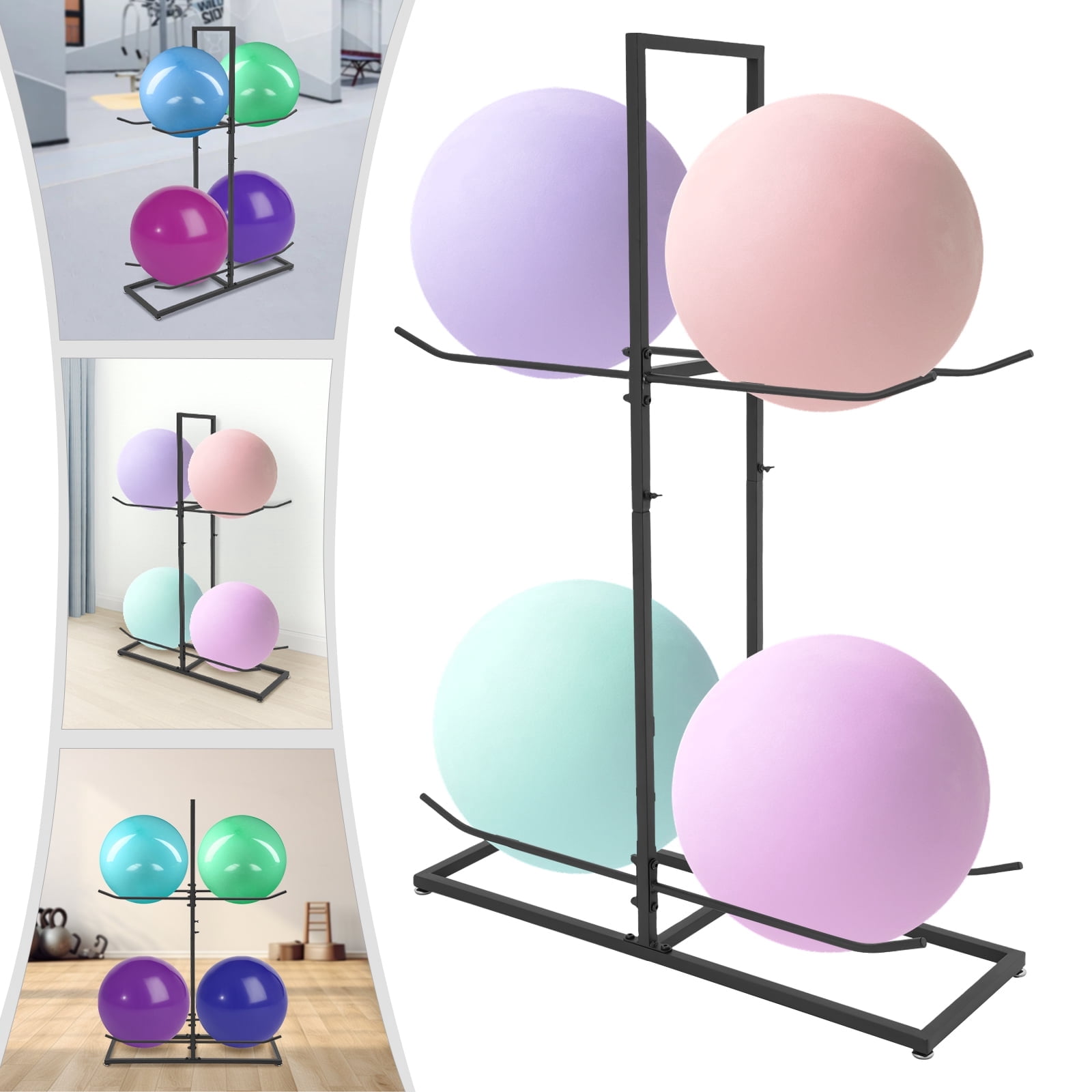 Exercise Ball Holder ,Stability Ball Rack, Storage for Yoga Balls ...