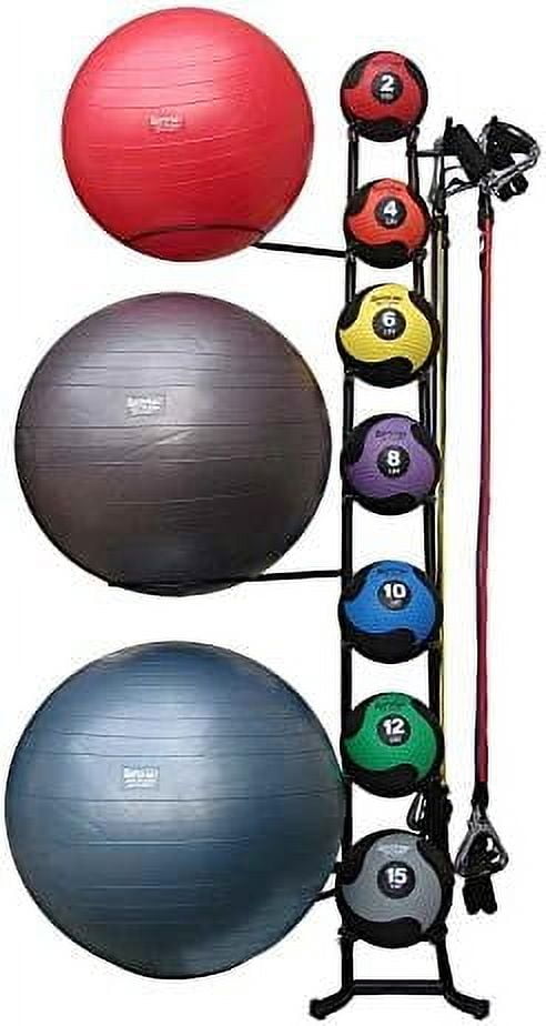 Exercise Ball Rack Stand - Compact Medicine Ball Rack for Stability ...