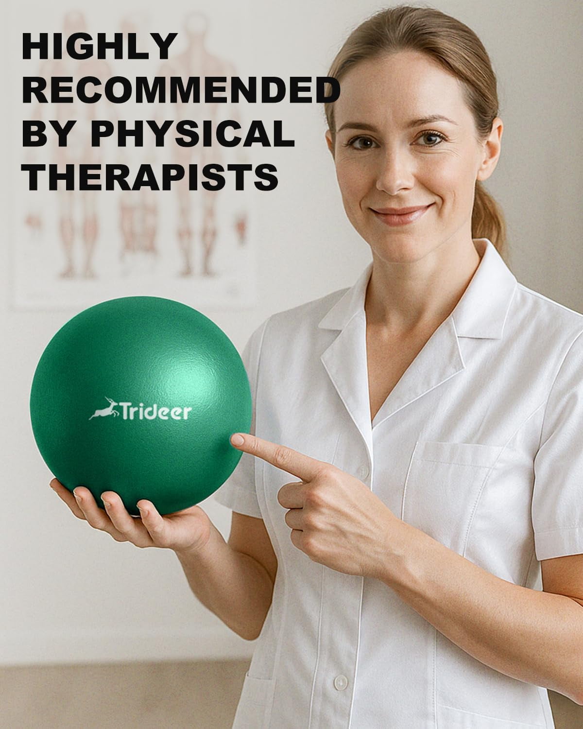 Exercise Ball for Physical Therapy and Core Strength - 9 Inch Pilates ...