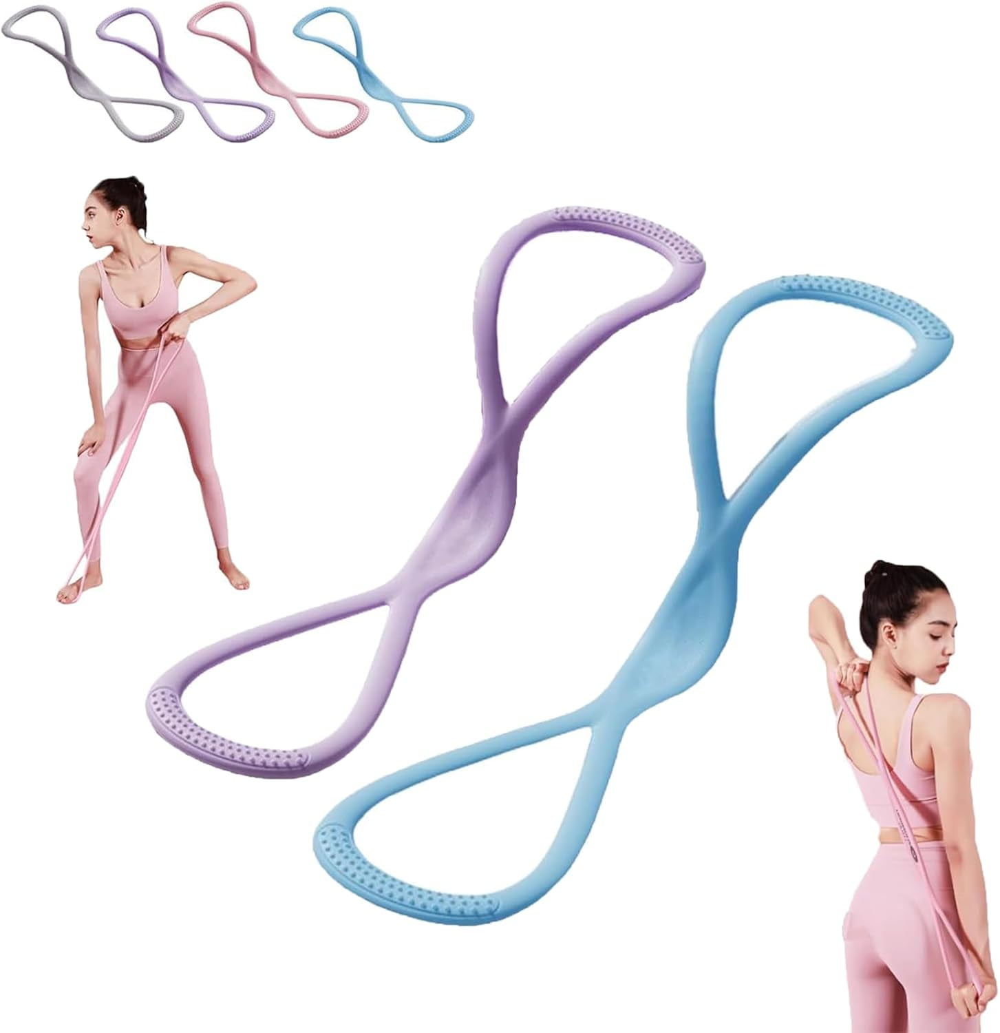 Exercise Bands, Eight Resistance Bands for Women Men, Exercise Band for ...