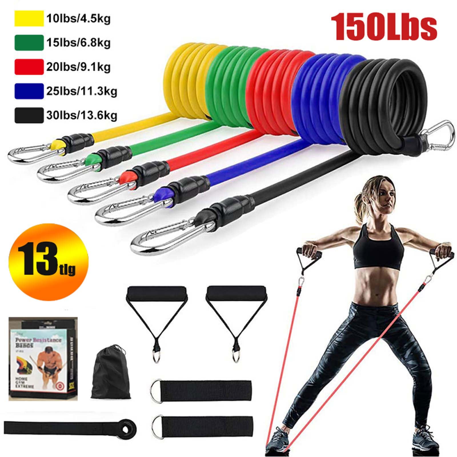 Exercise Bands Resistance Bands Set Strength Training Fitness Bands ...
