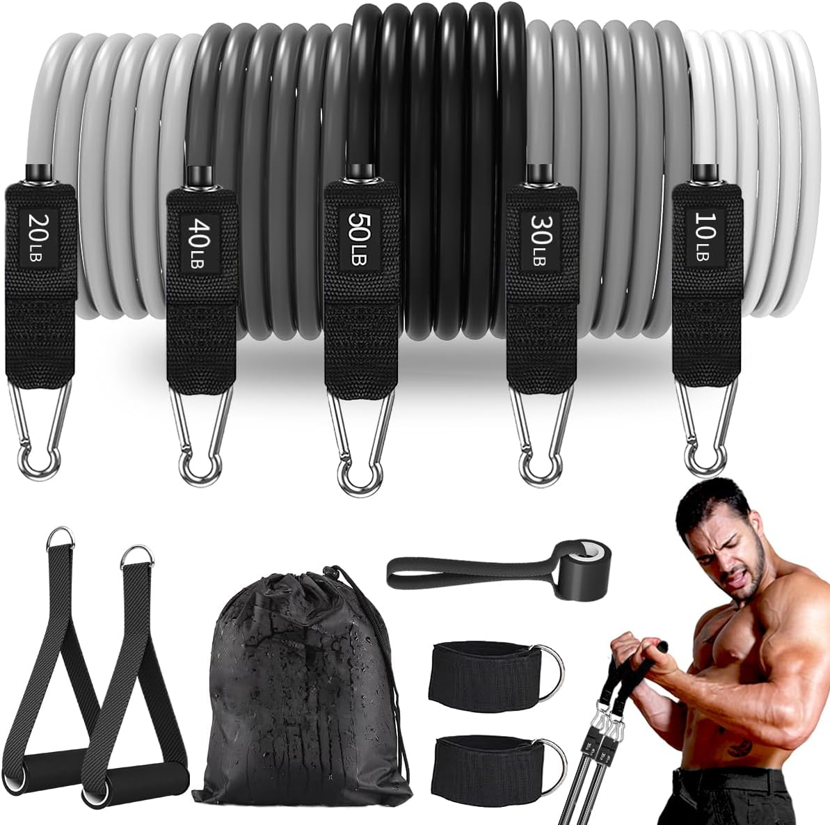 Exercise Bands，Resistance Bands for Working Out, Work Out Bands with ...
