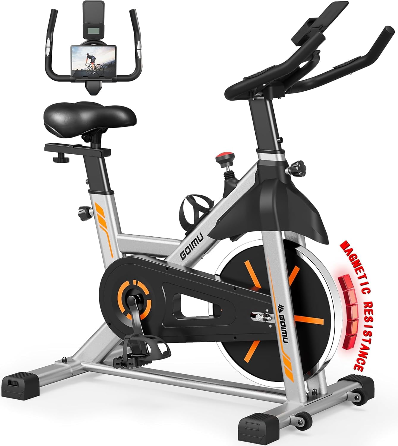 Exercise Bike, Adjustable Resistance Stationary Bike, Indoor Cycling ...