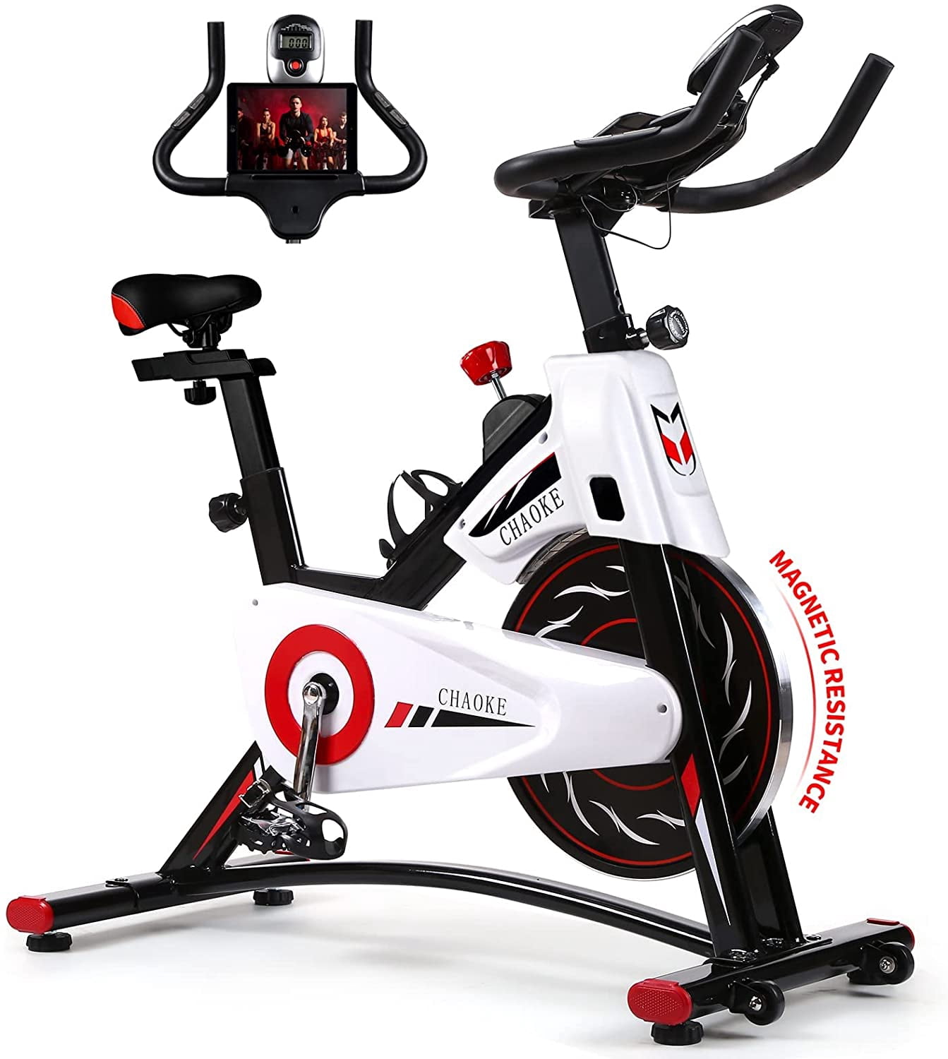 CHAOK Exercise Bike: Indoor Stationary Bicycle with Magnetic Resistance ...