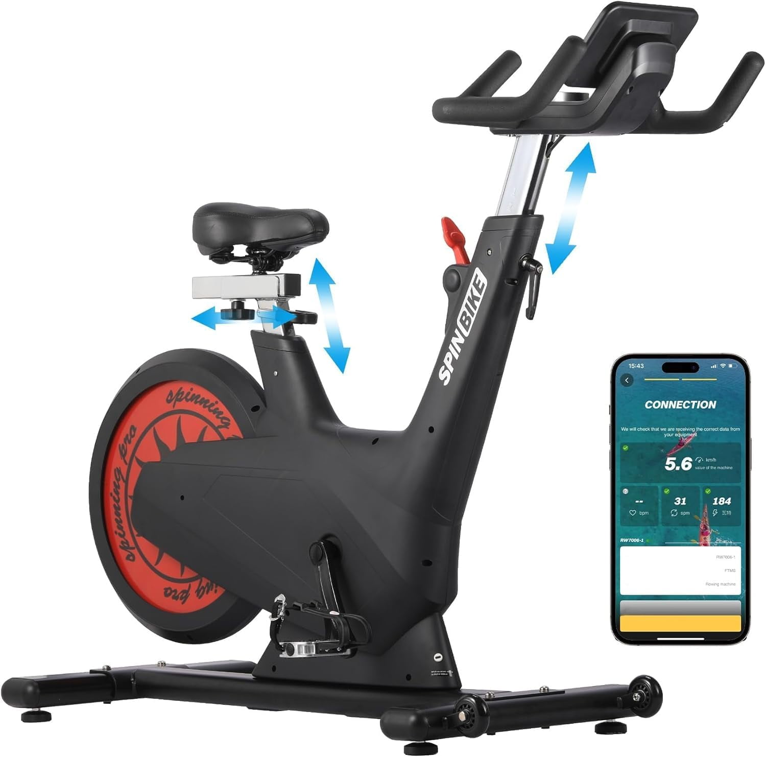 Exercise Bike,Fitness Stationary Bike Machine,Indoor Cycling Bike ...
