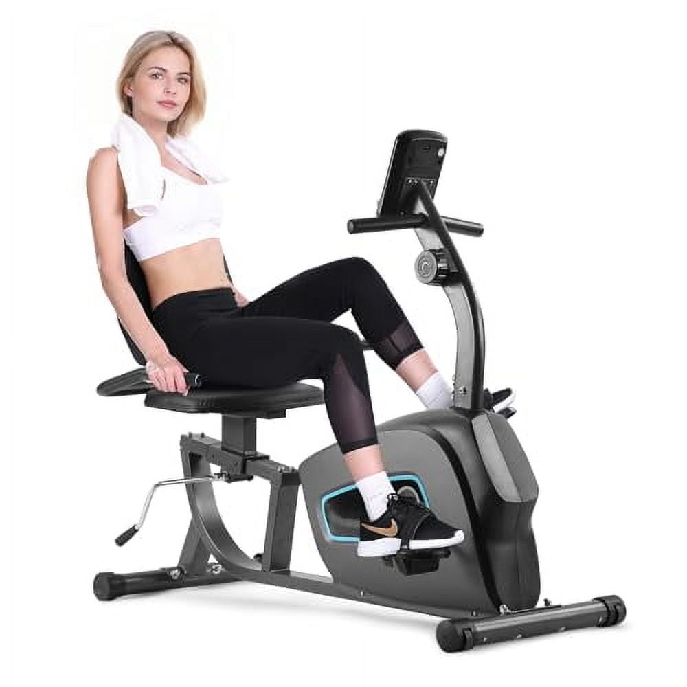 Exercise Bike Indoor Stationary with Adjustable Seat and 8 Resistance ...