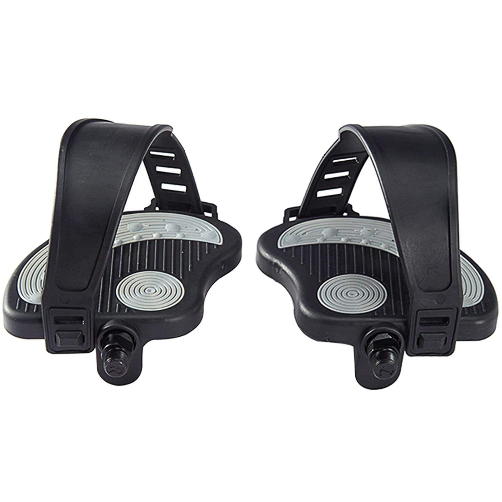 NVAAAV Exercise Bike Pedals with Adjustable Straps, Black (1 Pair ...