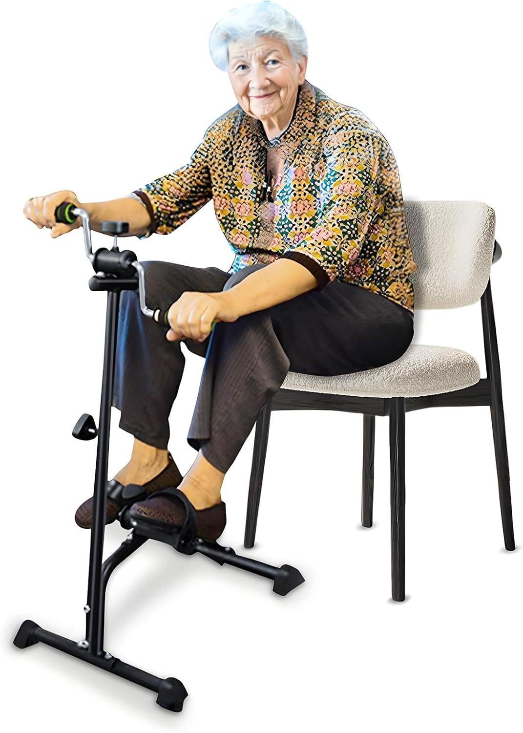 Exercise Bike for Seniors,Pedal Exerciser Bike Hand Arm Leg and Knee ...