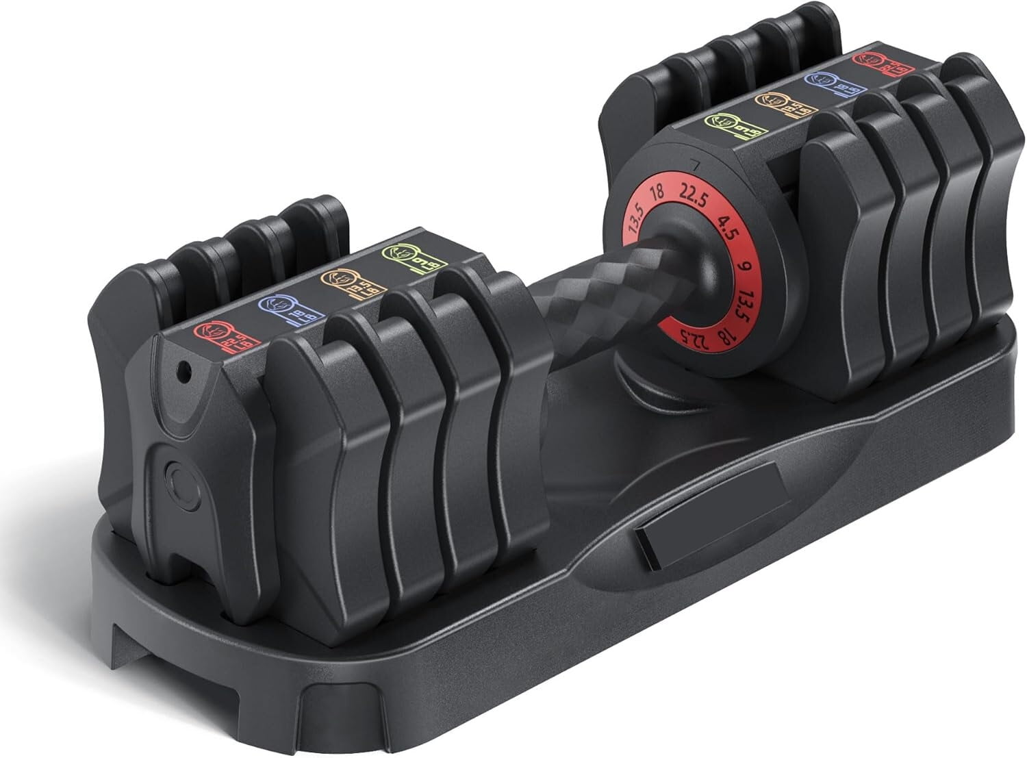 Exercise Equipment Adjustable Dumbbell Set, 22.5lb 5-in-1 Quick Adjust ...