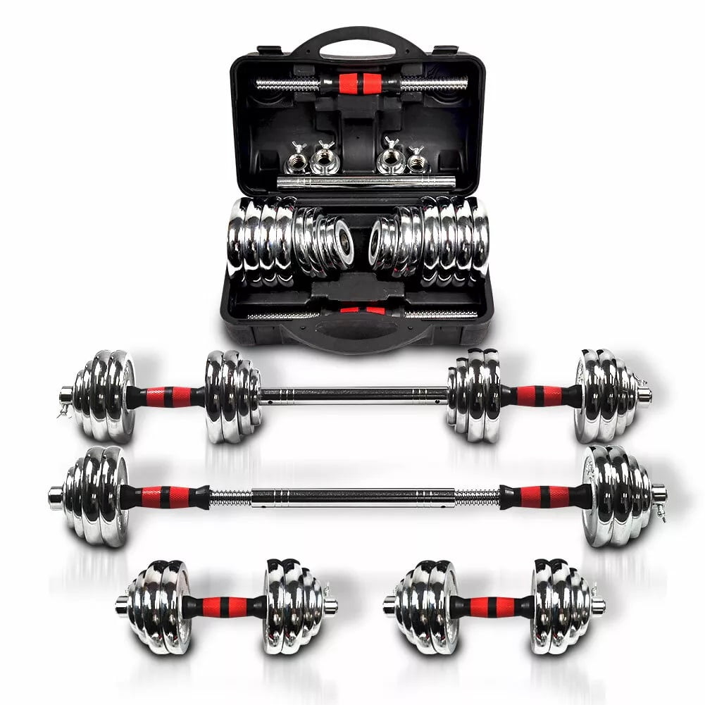 Exercise Equipment Adjustable Dumbbell Set Home Gym Cast Iron Barbell ...