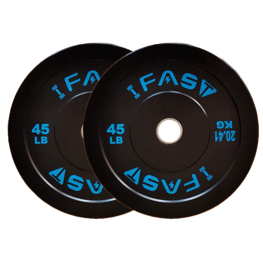 Exercise Equipment Olympic Bumper Weight Plates, Rubber Plate with 2 ...