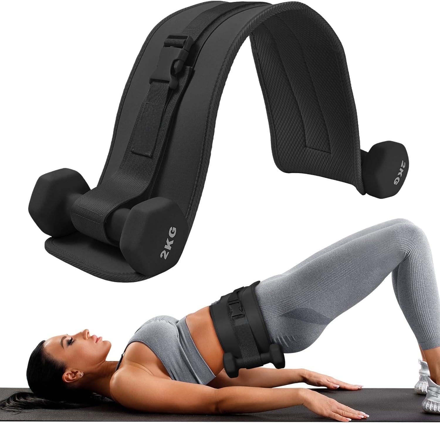 Exercise Hip Thrust Belt - Dumbbell Hip Thrust Belt, Thicken & Widen ...