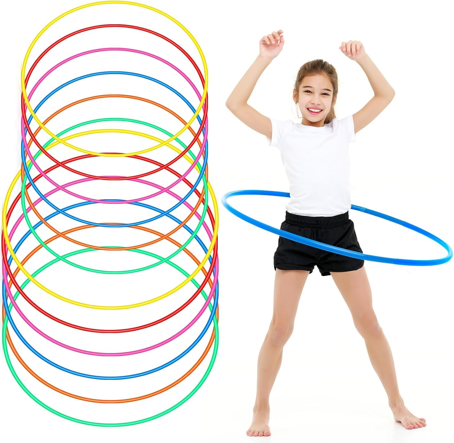 Exercise Hoops Plastic Toy for Kids Adults Bulk Hoops Kids School PE ...