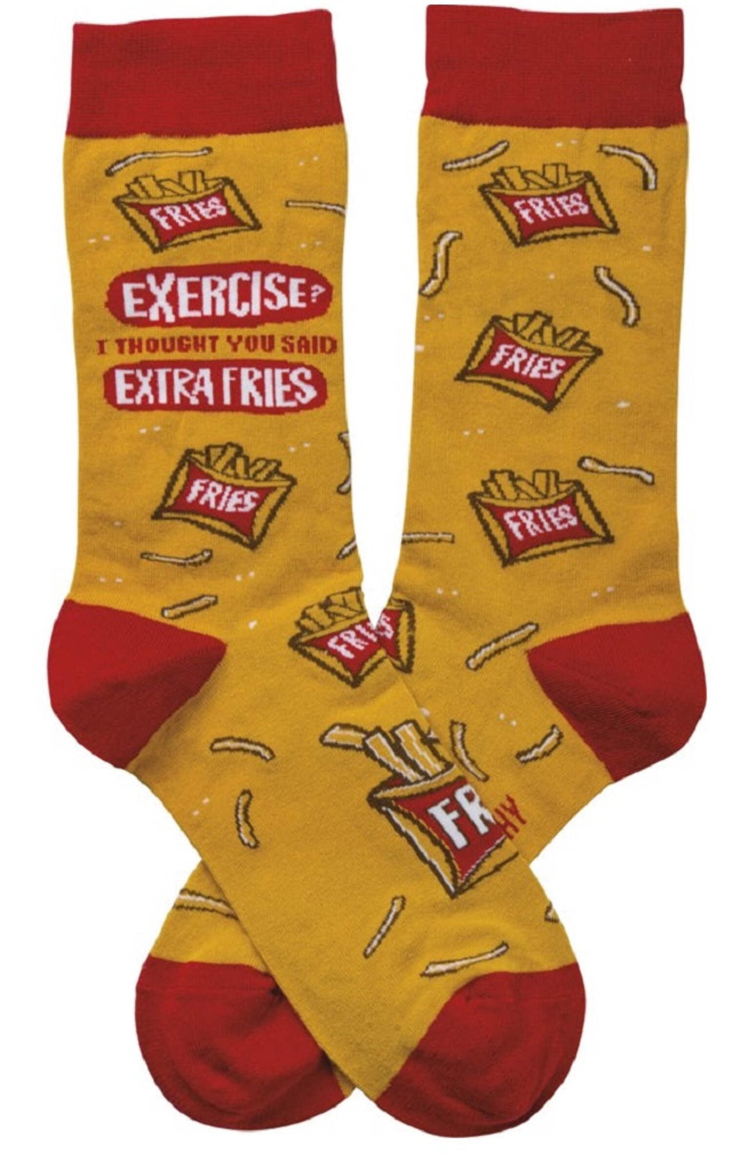 Exercise I Thought You Said Extra Fries Socks Adult Unisex Primitives ...