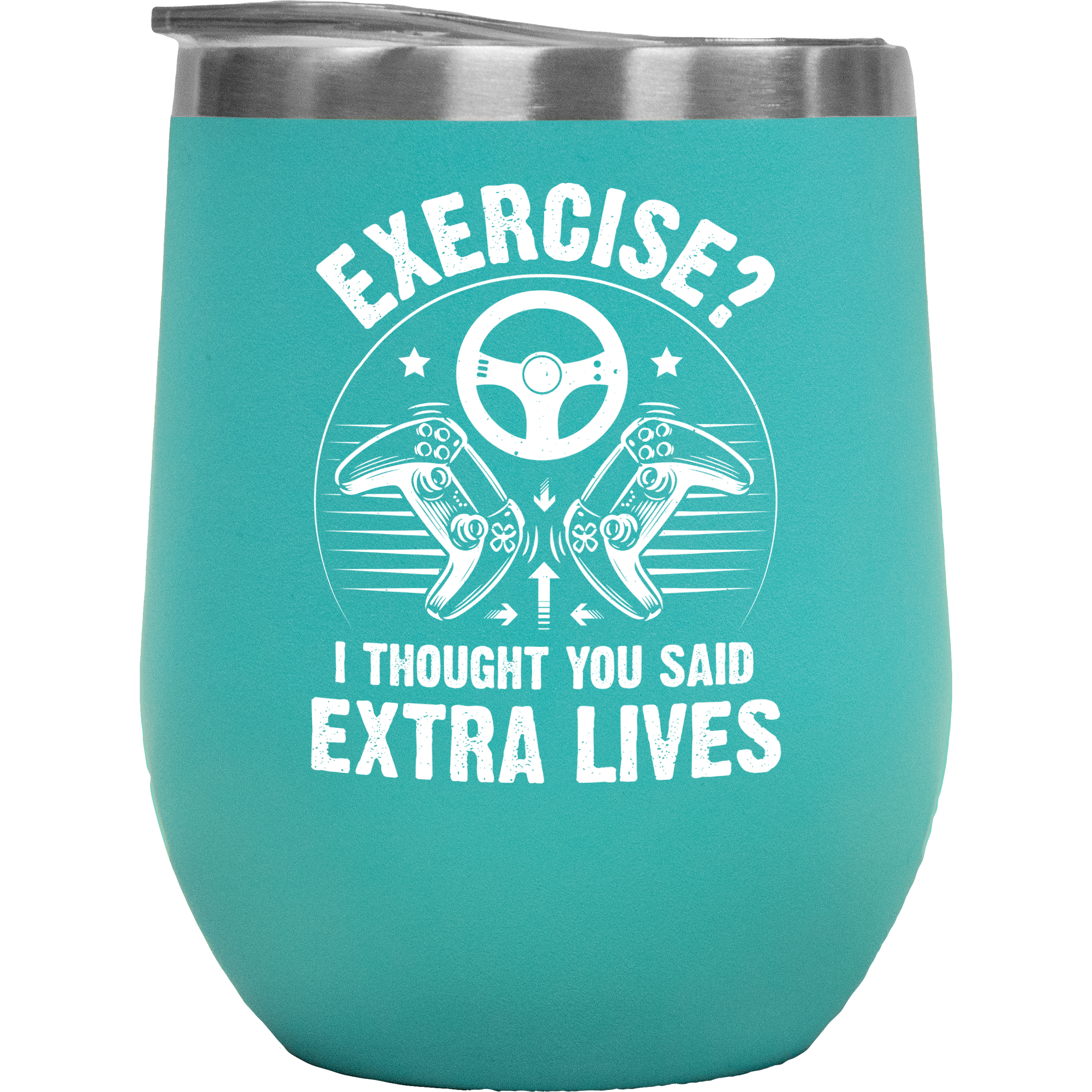 Exercise, I Thought You Said Extra Lives - Funny Video Gamer, Mint 12oz ...