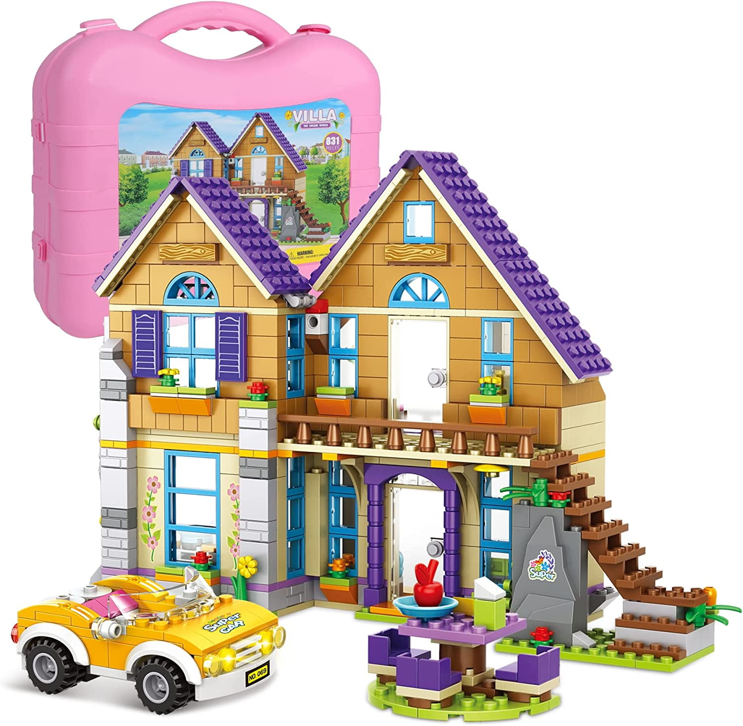 Exercise N Play Friends House Building Blocks, Vacation Villa Blocks ...