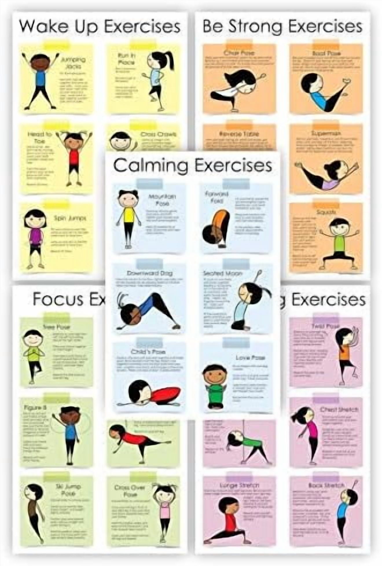 Exercise Posters for The Classroom and Home - Walmart.com