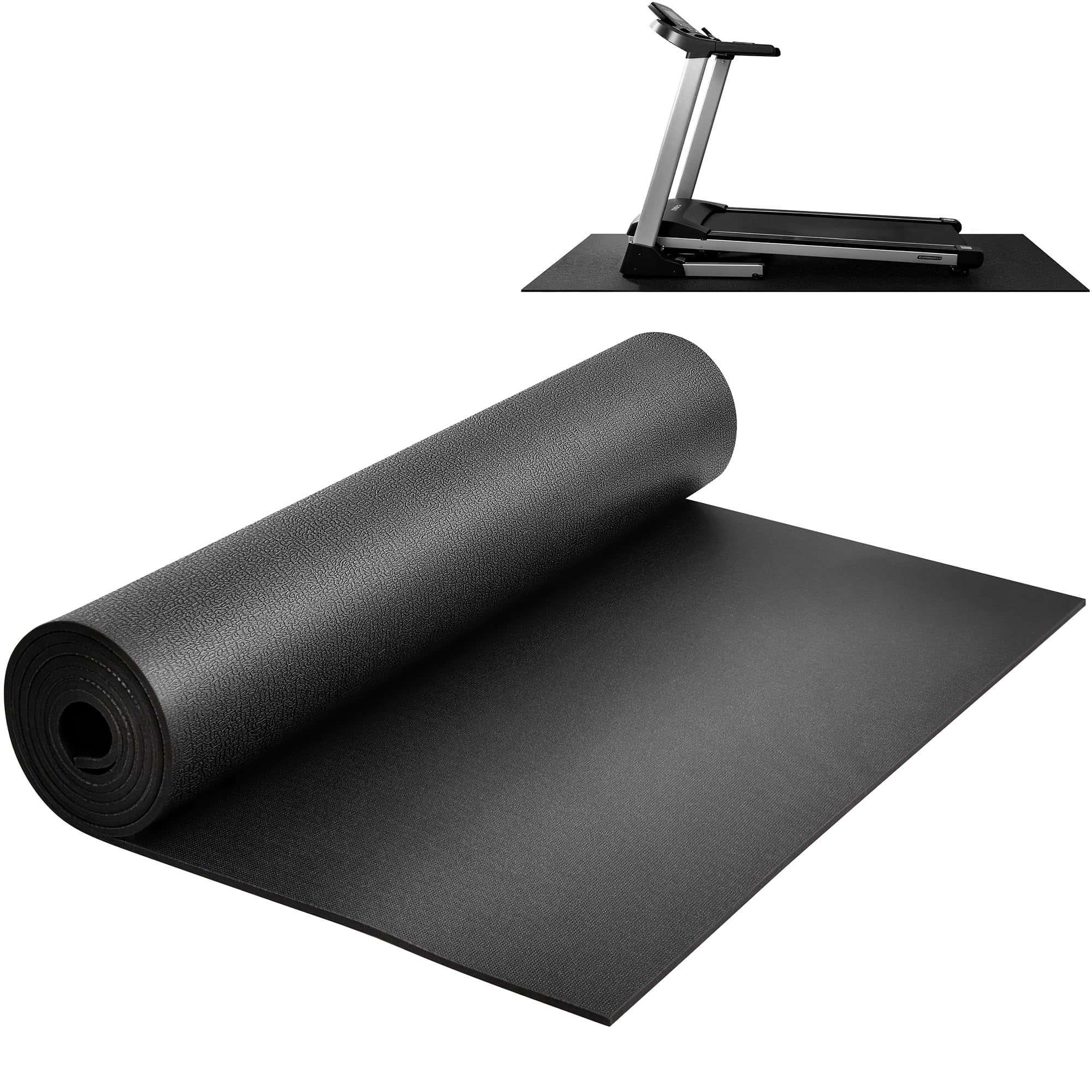 Exercise Protective Flooring 79"L x 39.4"W x 0.2"Th for Treadmills ...
