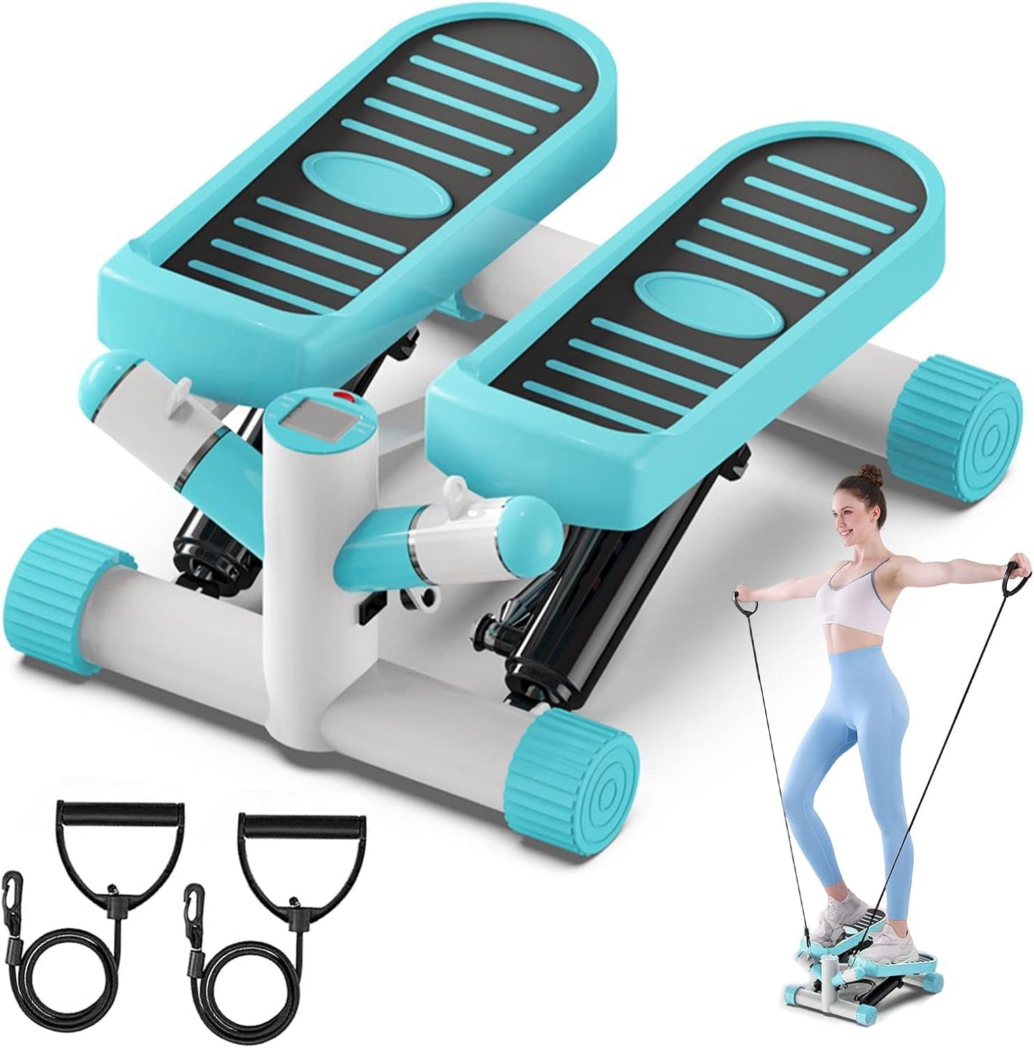 Exercise Stepping Machine, Portable Mini Stair Steppers with Resistance ...