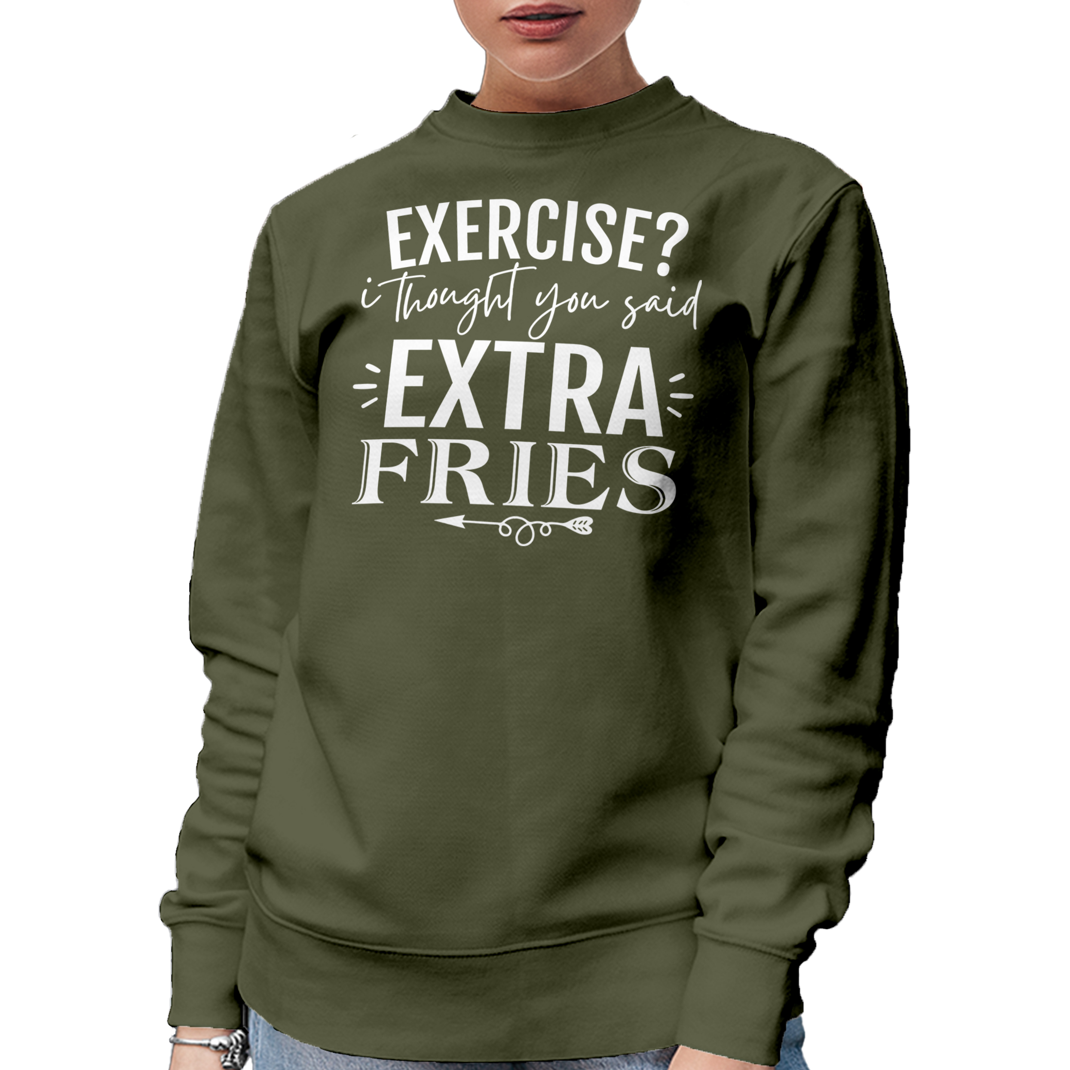 Exercise, Thought You Said Extra Fries, Witty Workout, Gym or Fitness ...