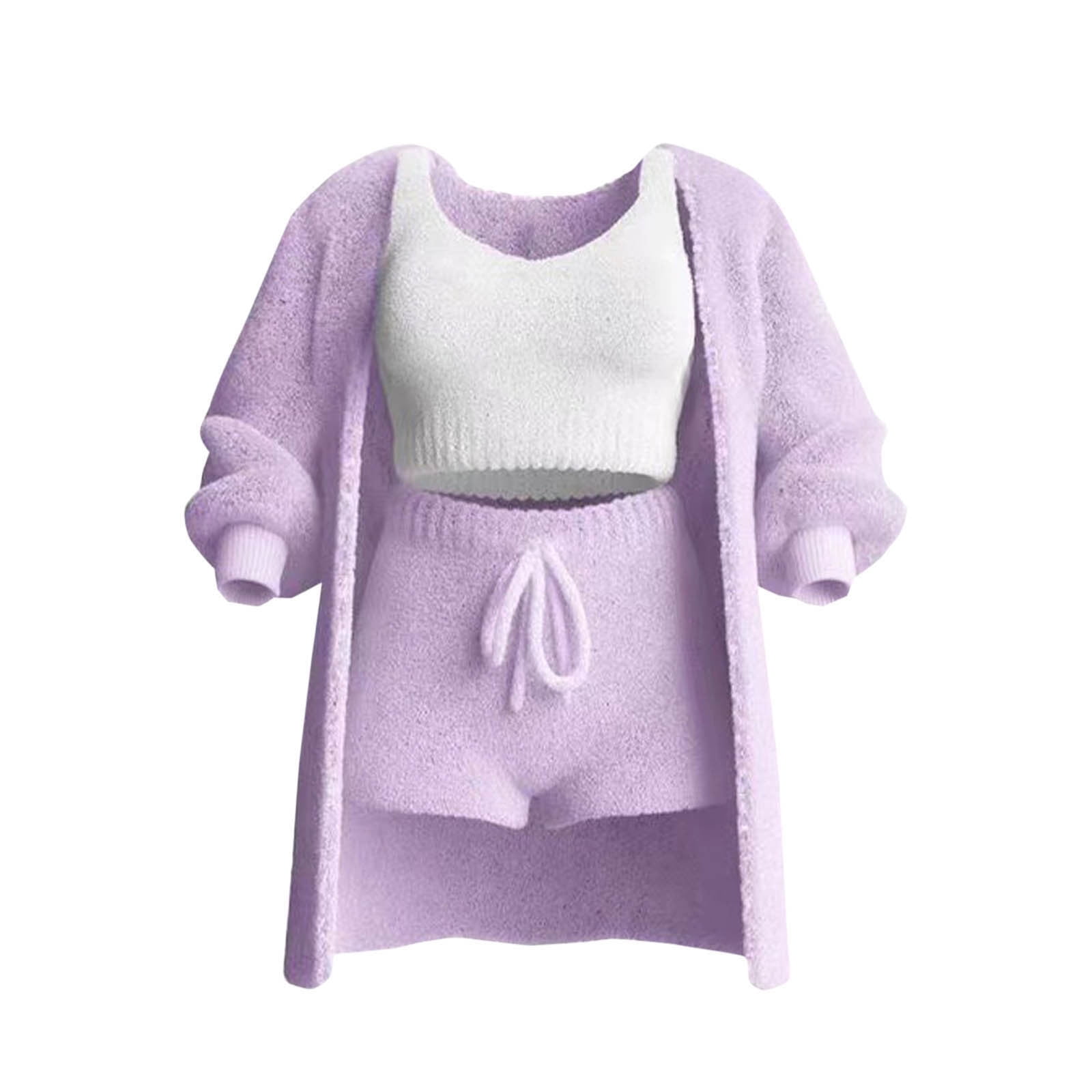 Exercise Tracksuit Set Knit Set 3-Piece, Cosy Knit Set 3 Piece, Women's ...