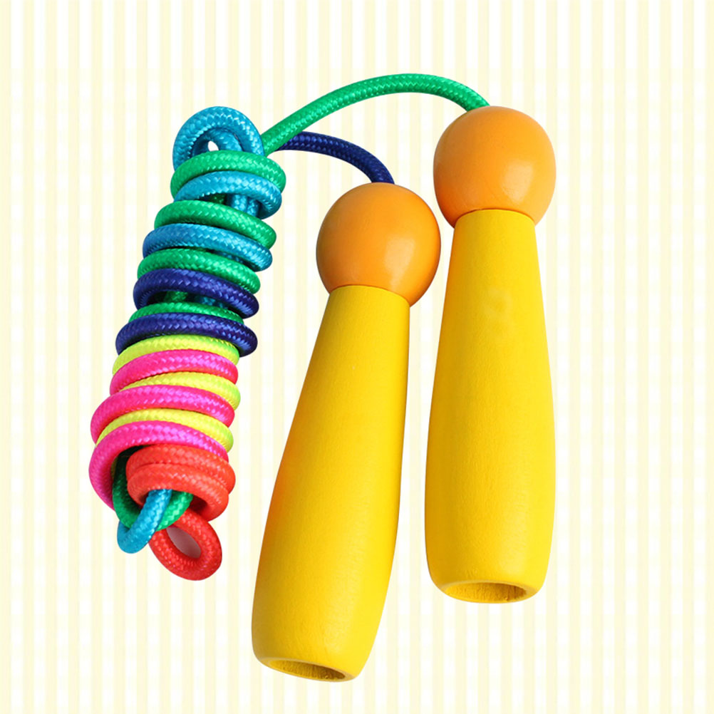 Exercise jump ropes Adjustable Skipping Rope Wood Handle Jump Rope ...