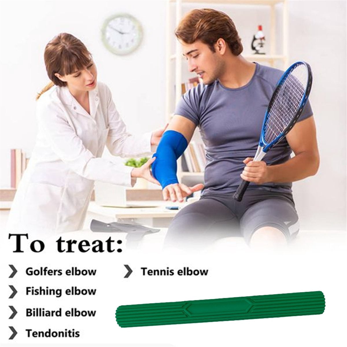Exerciser for Elbow Pain Relief Tennis Elbow Physical Therapy Bar ...