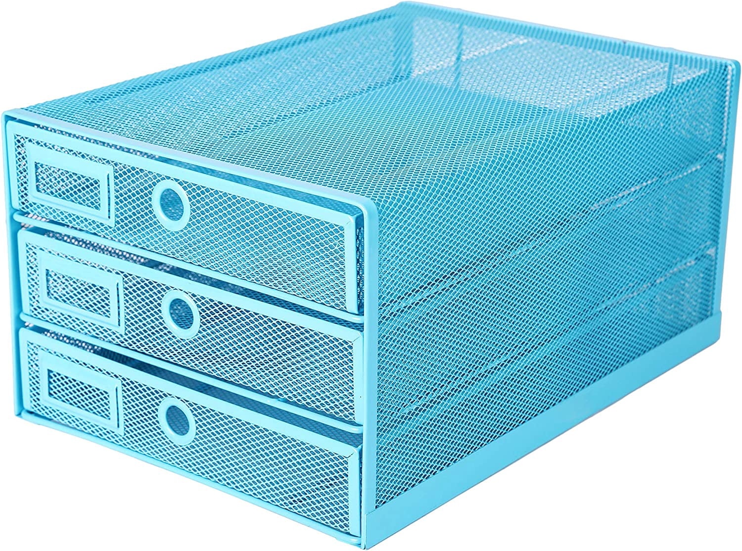 Exerz Desk Organizer Wire Mesh 3 Tier Sliding Drawers Paper Sorter ...