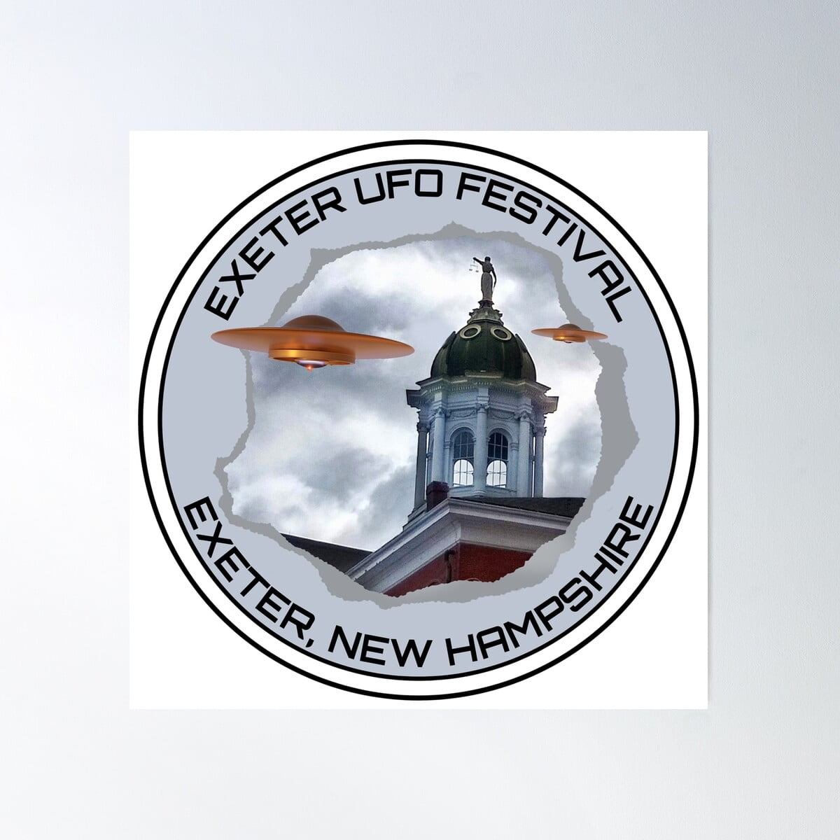 Exeter New Hampshire ~ Ufo Festival Poster Wall Art, Modern Wall Decor ...