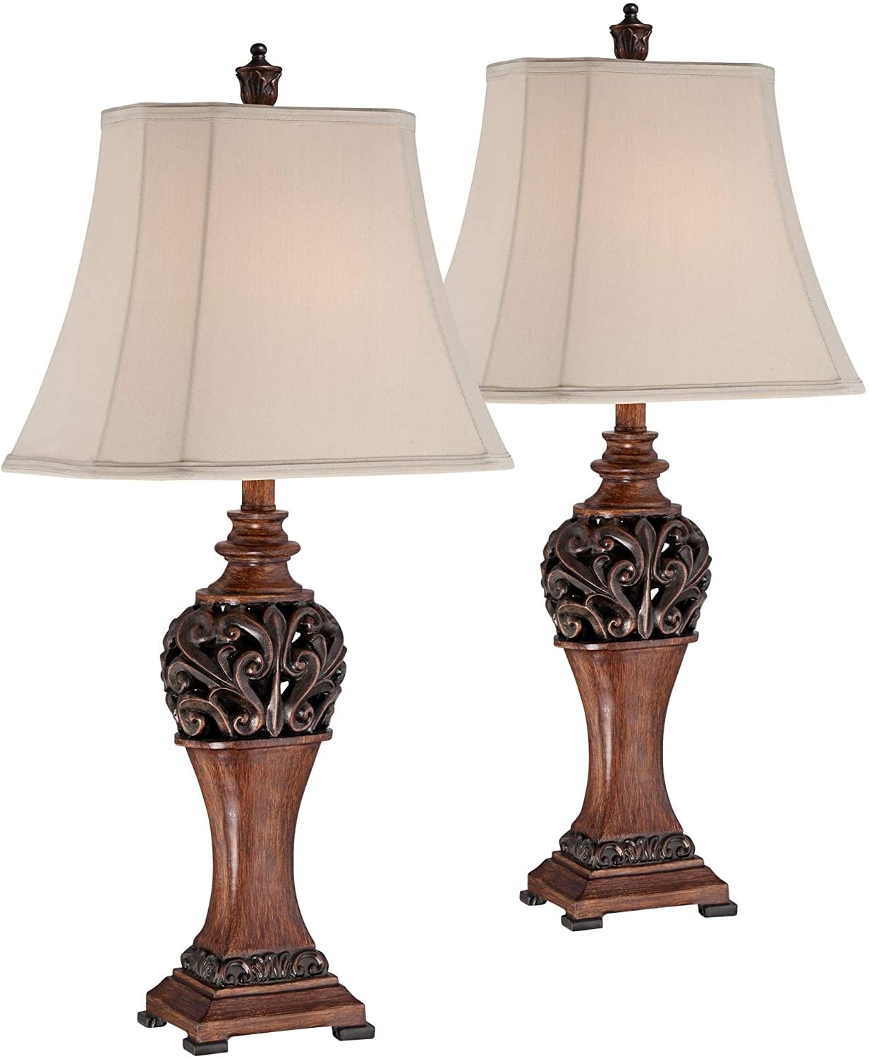 Exeter Traditional Style Table Lamps 30" Tall Full Size Set of 2 Bronze ...