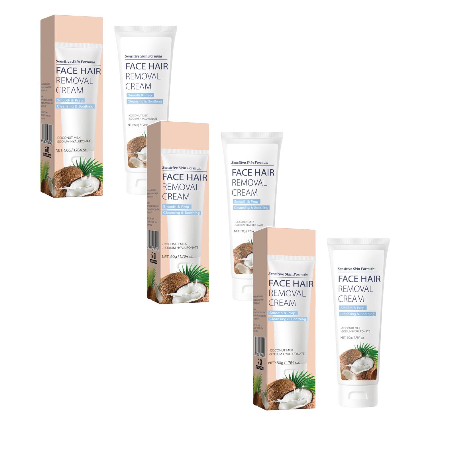 Exf☺oliating Facial Hair Re☺moval Cream for Women - Smooth Skin ...