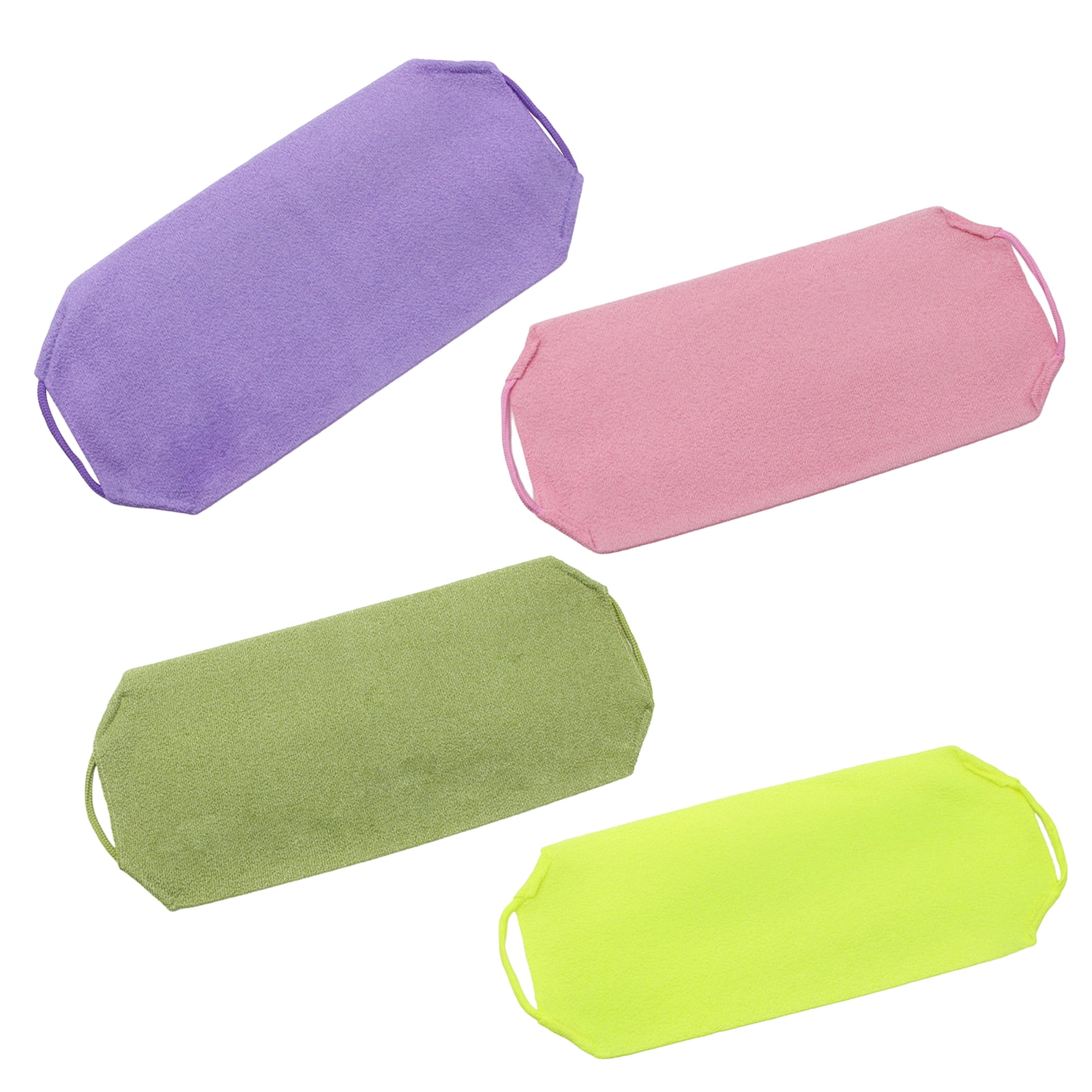 Exfoliating Back Scrubber Set: 4Pcs with Handles, Stretch, Shower Body ...