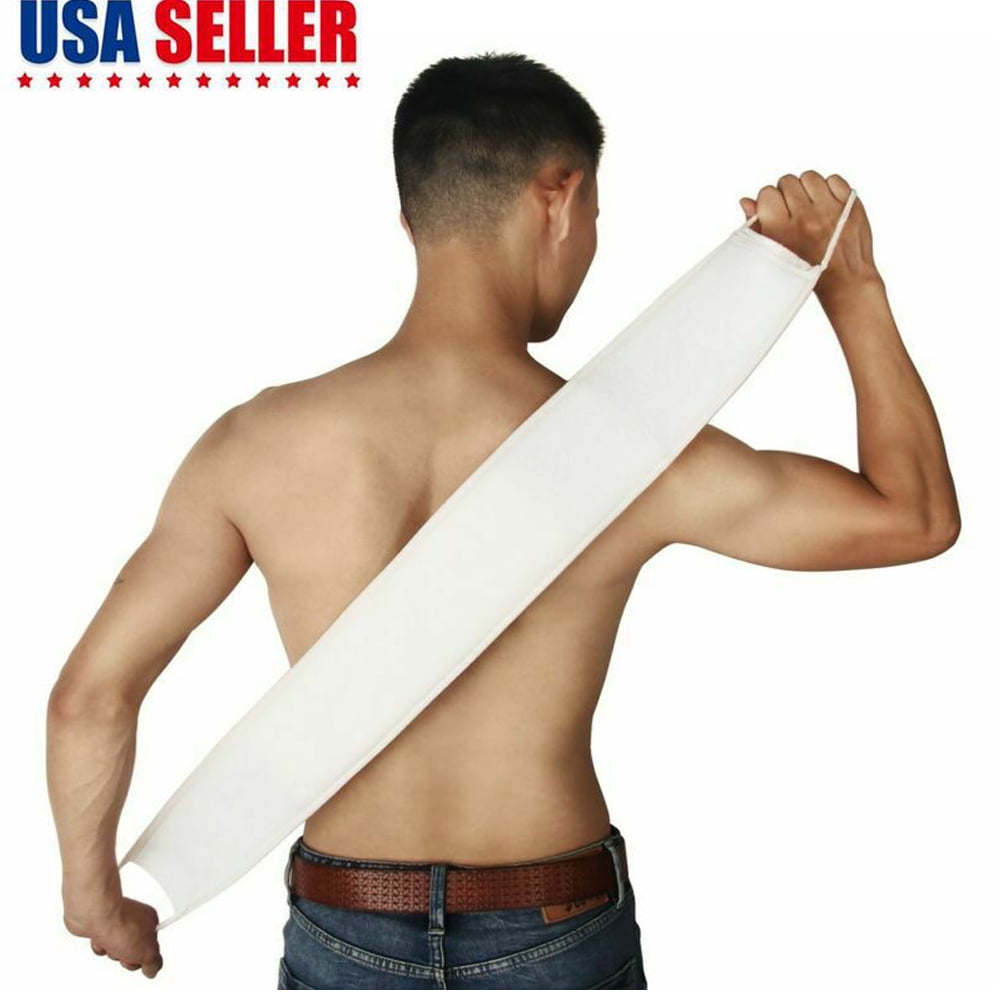 Exfoliating Back Scrubber& Exfoliating Sponge Pad Set for Shower, Bath ...