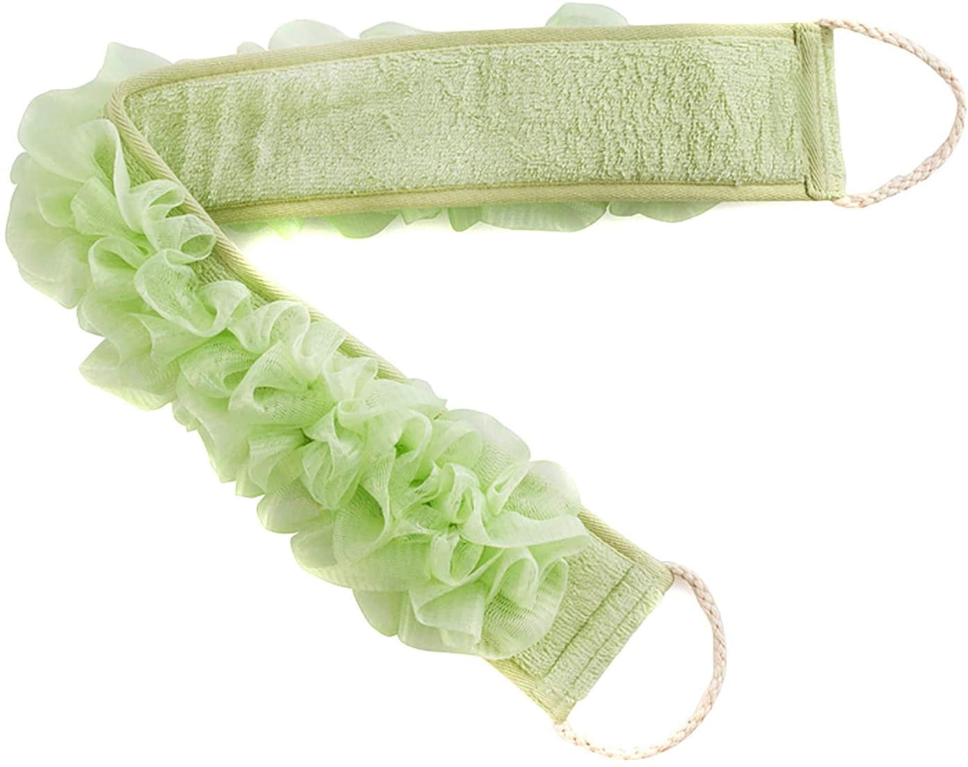 Exfoliating Back Strap Loofah Body Scrubber Terry Cloth Mesh Back Scrub ...