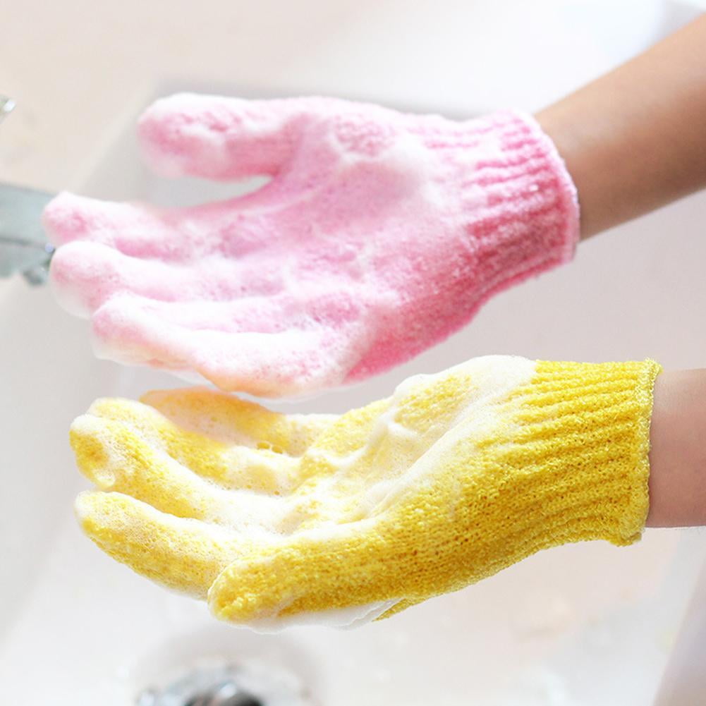 Exfoliating Bath Gloves, 1 Pair, Gently Buffs Away Dead Skin, Perfect ...