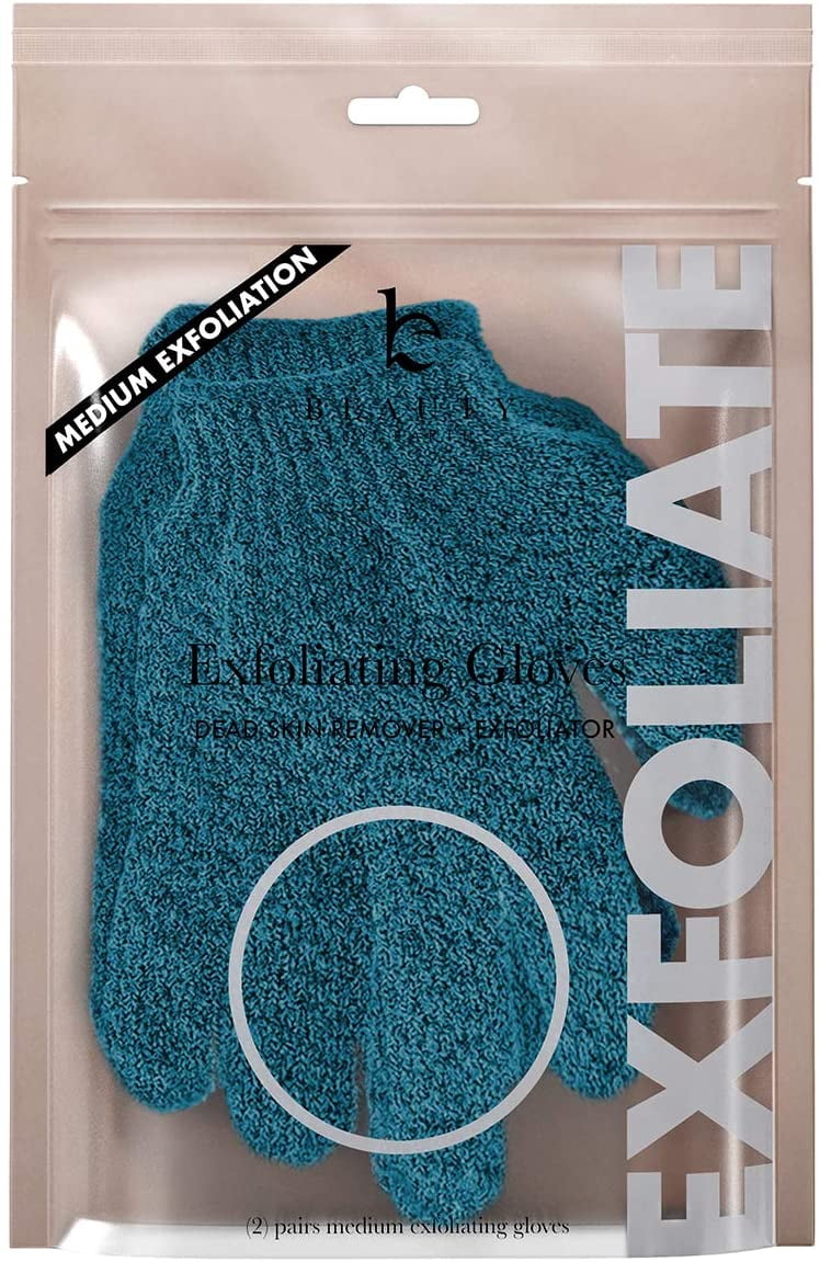 Exfoliating Bath Gloves for Shower - Medium Exfoliation, Body Scrub ...