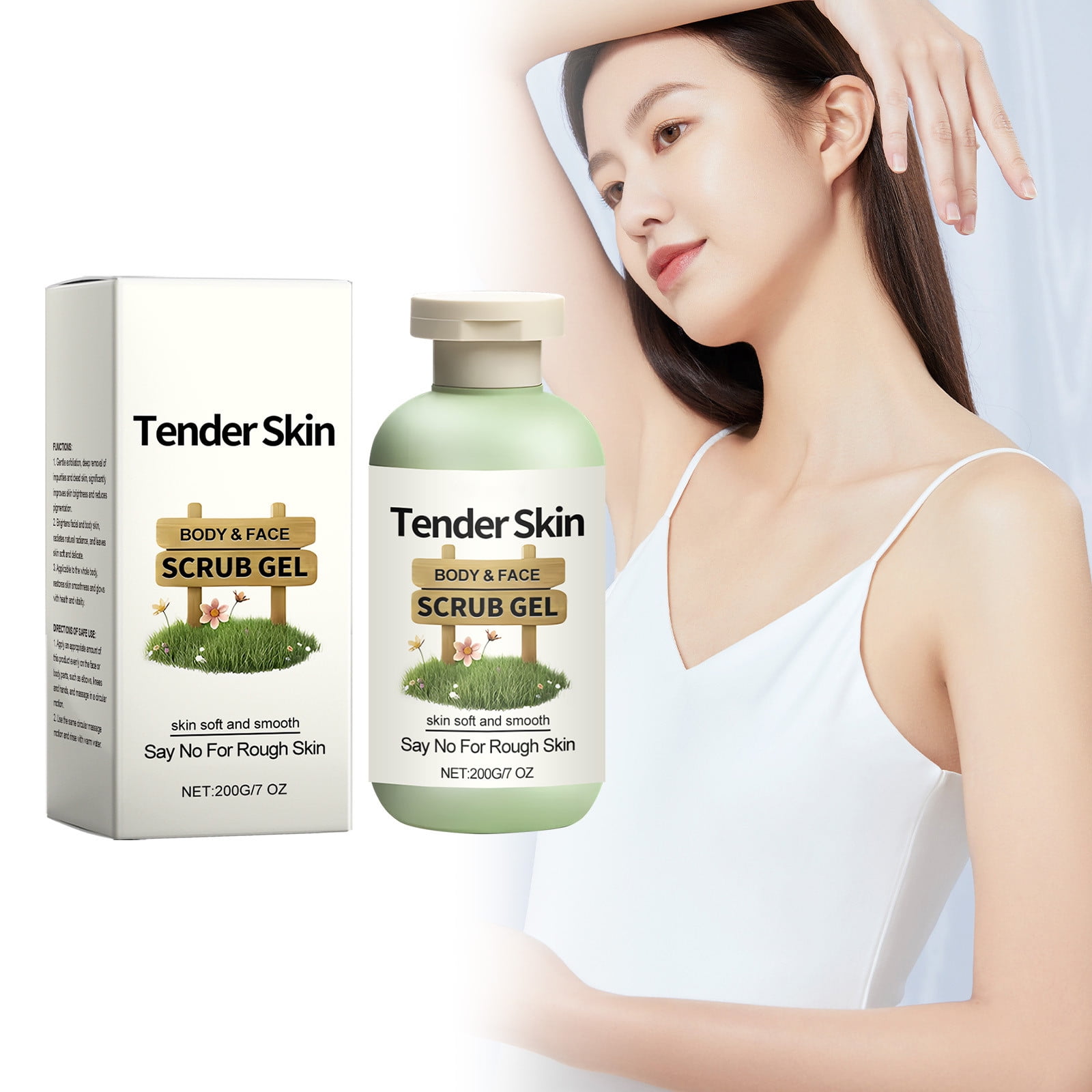 Exfoliating Body Care Gel Gentle Moisturizing Face And Body Exfoliation ...