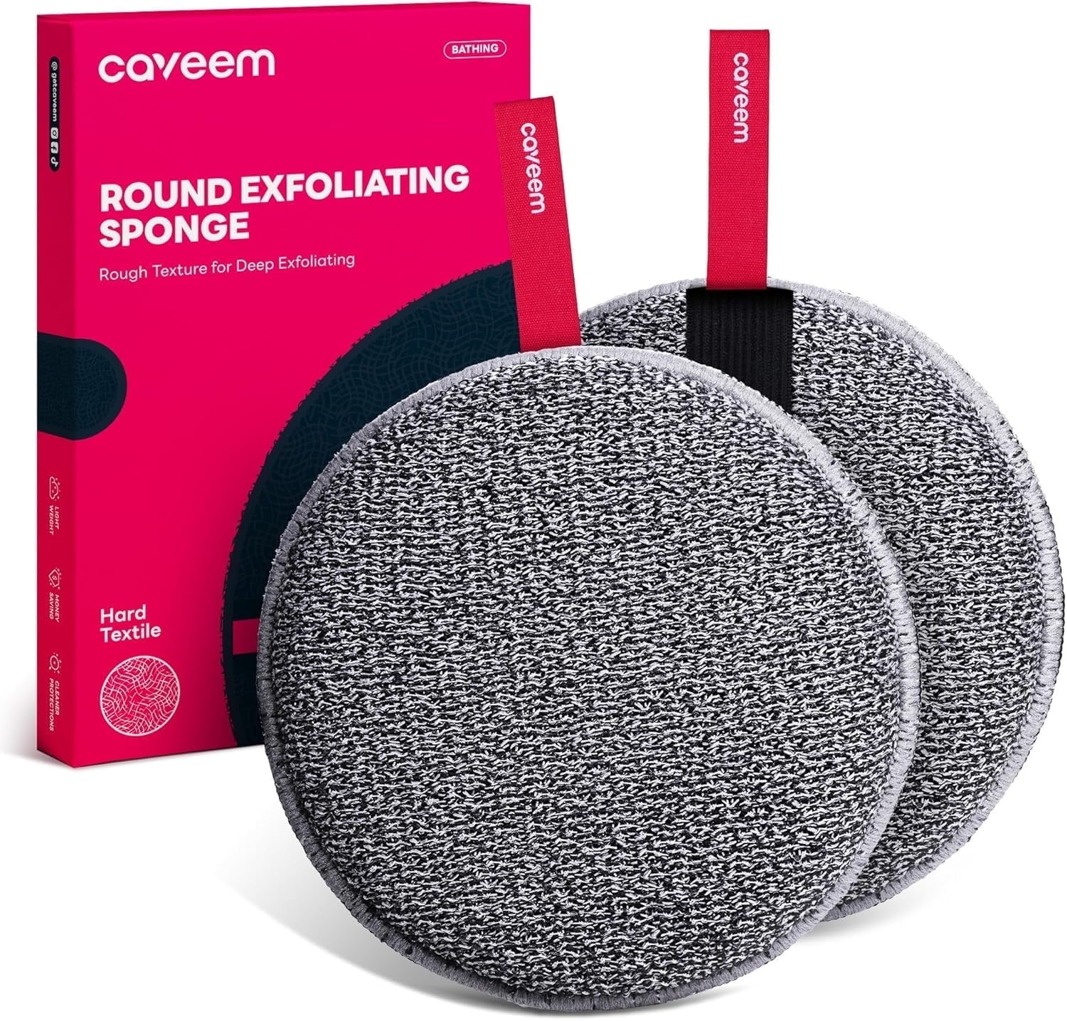 Exfoliating Body Scrubber, Extra Rough Shower Exfoliator Sponge, Body ...