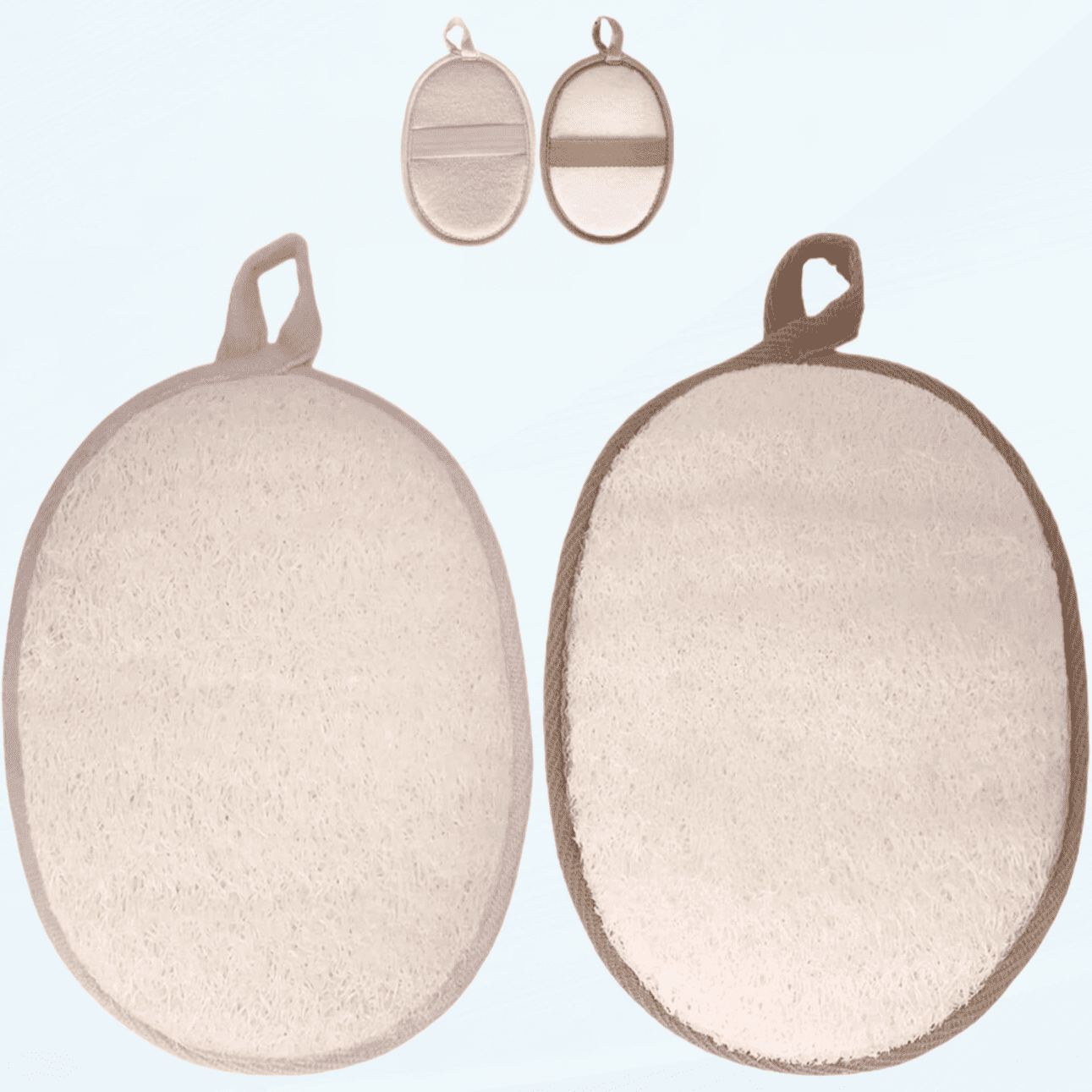 Exfoliating Body Scrubber Loofah Sponge (2 Pack), 100% Natural Lufa ...