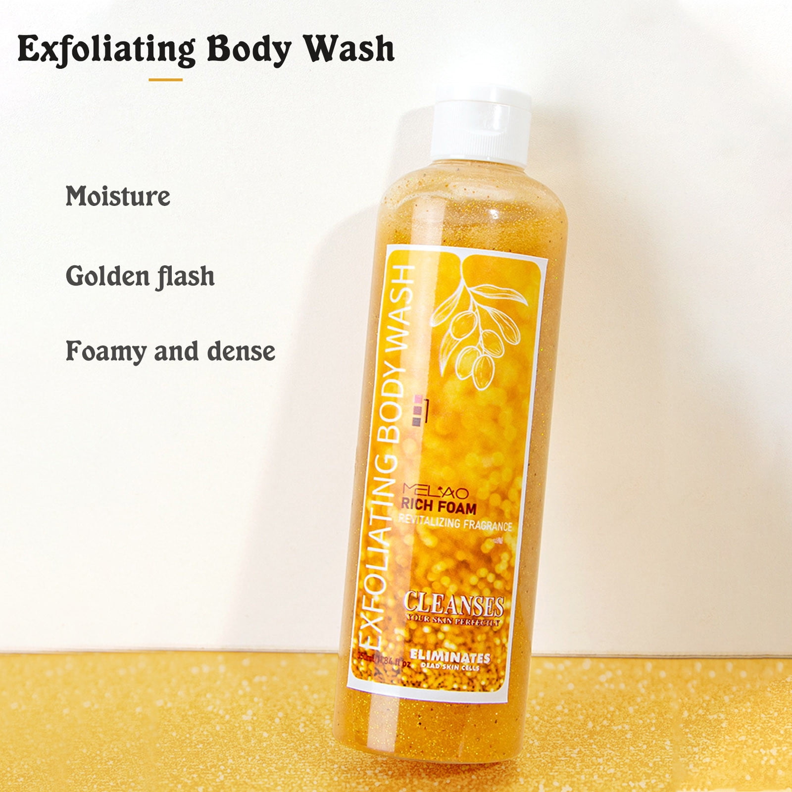 Exfoliating Body Wash with Apricot Scrub for Radiant Skin,Gently ...
