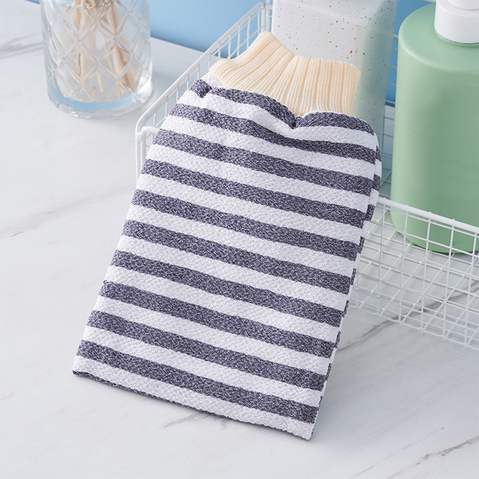 Exfoliating Body Wash Glove for Men | Dual-Sided Bath Scrubbing Towel ...