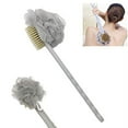 Exfoliating Brush,Back Scrubber Anzonn with 2-IN-1 Loofah Sponge and ...