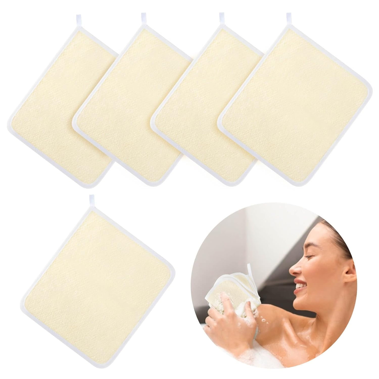 Exfoliating Cloth - 5Pcs Exfoliating Washcloths For Body and Face Clean ...