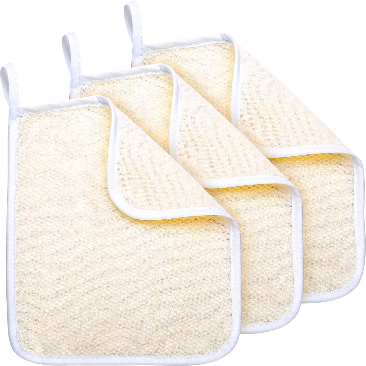 Exfoliating Face and Body Wash Cloths Soft Weave Exfoliating Scrub ...