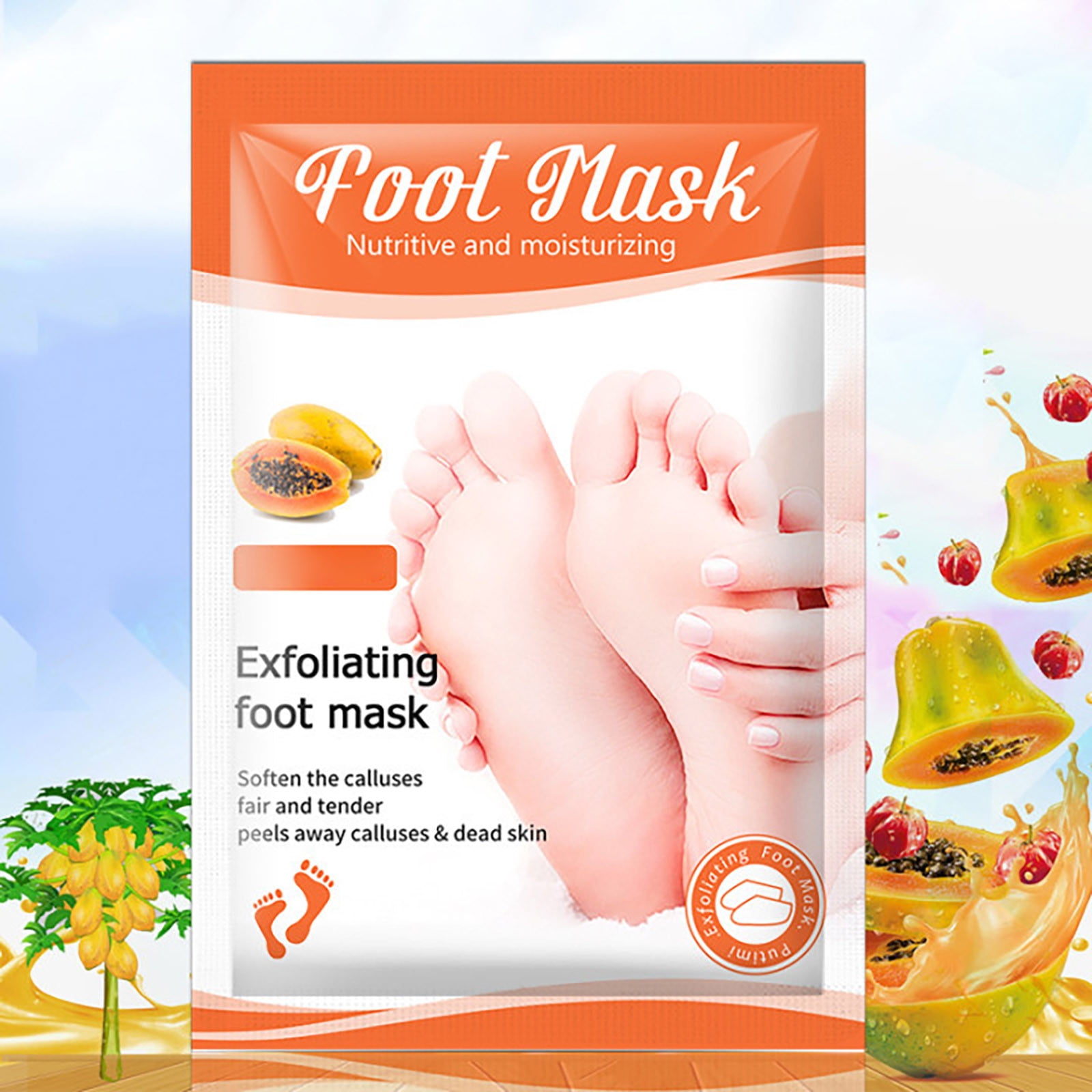 Exfoliating Foot Peel Mask Socks - 1 Pair (38ml) for Dry, Callused Feet ...
