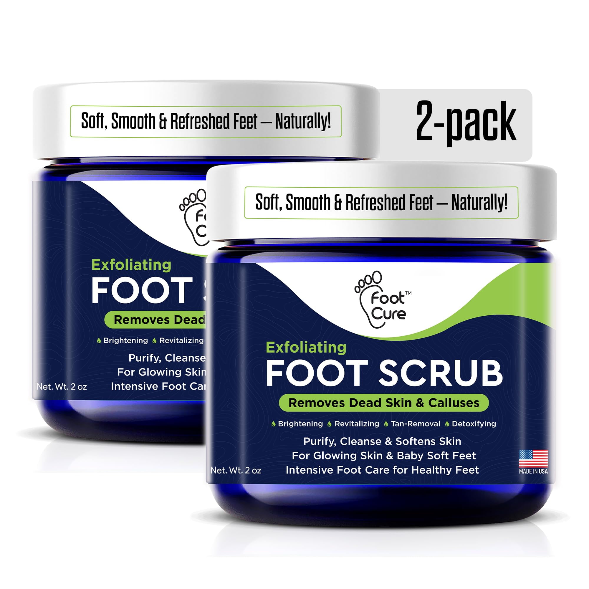 Exfoliating Foot Scrub with Pumice Stone powder - Gentle Moisturizing ...