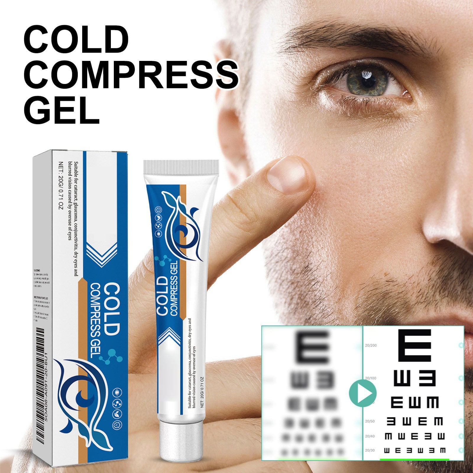 Exfoliating Loofah Eye Cold Compress Gel Eye Fatigue Dryness And ...